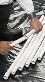 Grayling Industries Pole Set for D‑Con Showers, 77″, 2‑piece PVC poles ...